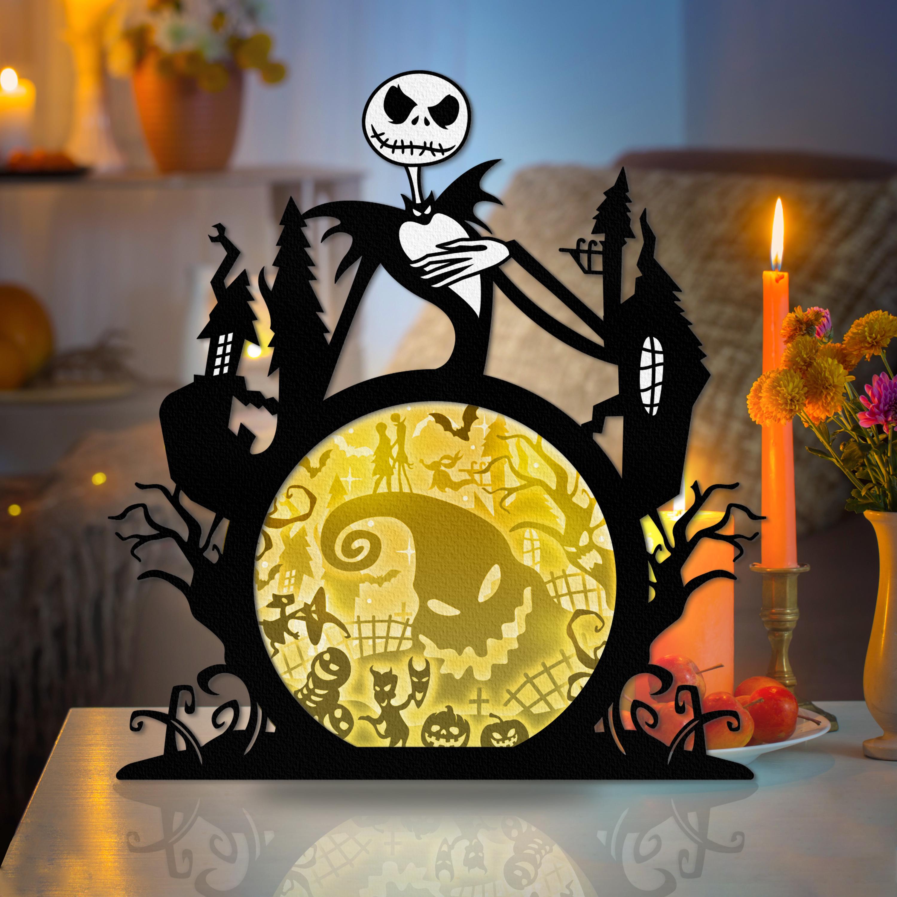 The Nightmare Before Light Box Svg, Nightmare Before 3D Box,jack ...