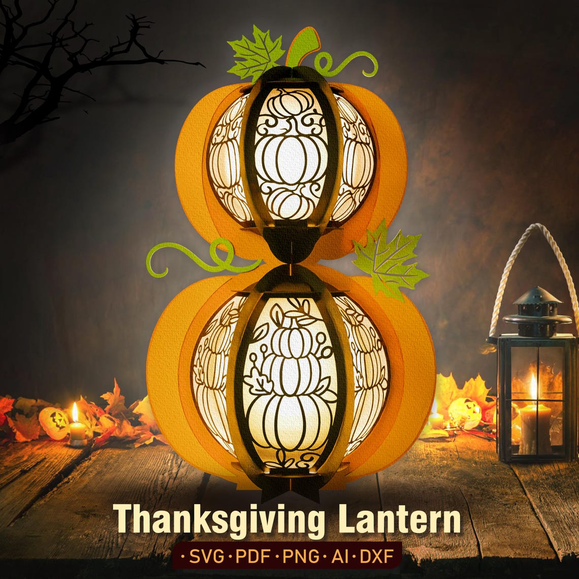 Bundle Thanksgiving Light Box Lantern Svg,pumpkin Shadow Box,lantern ...