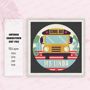 School Bus Shadow Box - Etsy