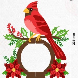 Cardinal Christmas Lantern Svg,cardinal Shadow Box,lantern Paper Cut ...