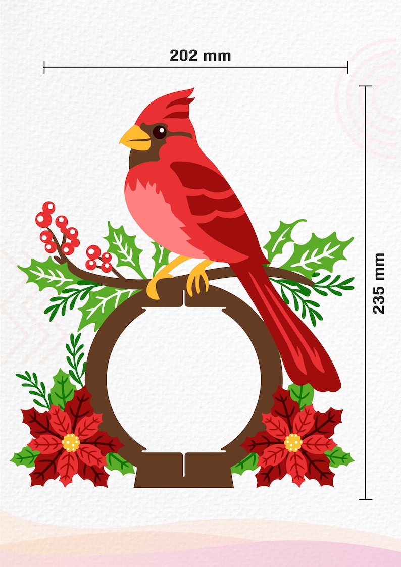 Cardinal Christmas Lantern Svg,cardinal Shadow Box,lantern Paper Cut ...