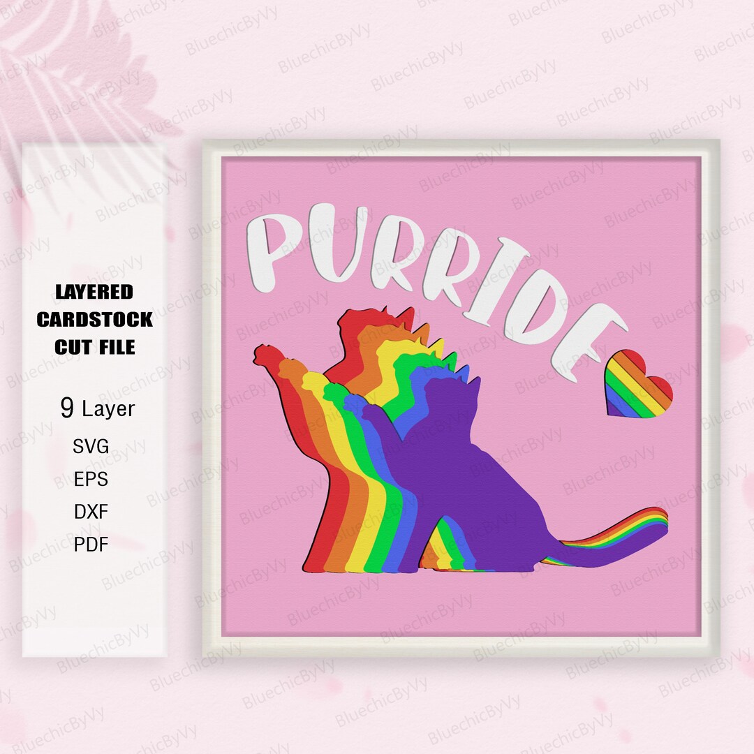 LGBT Shadow Box SVG, Lgbt Shadow Box, for Cricut File, Lgbt Gift, 3D ...