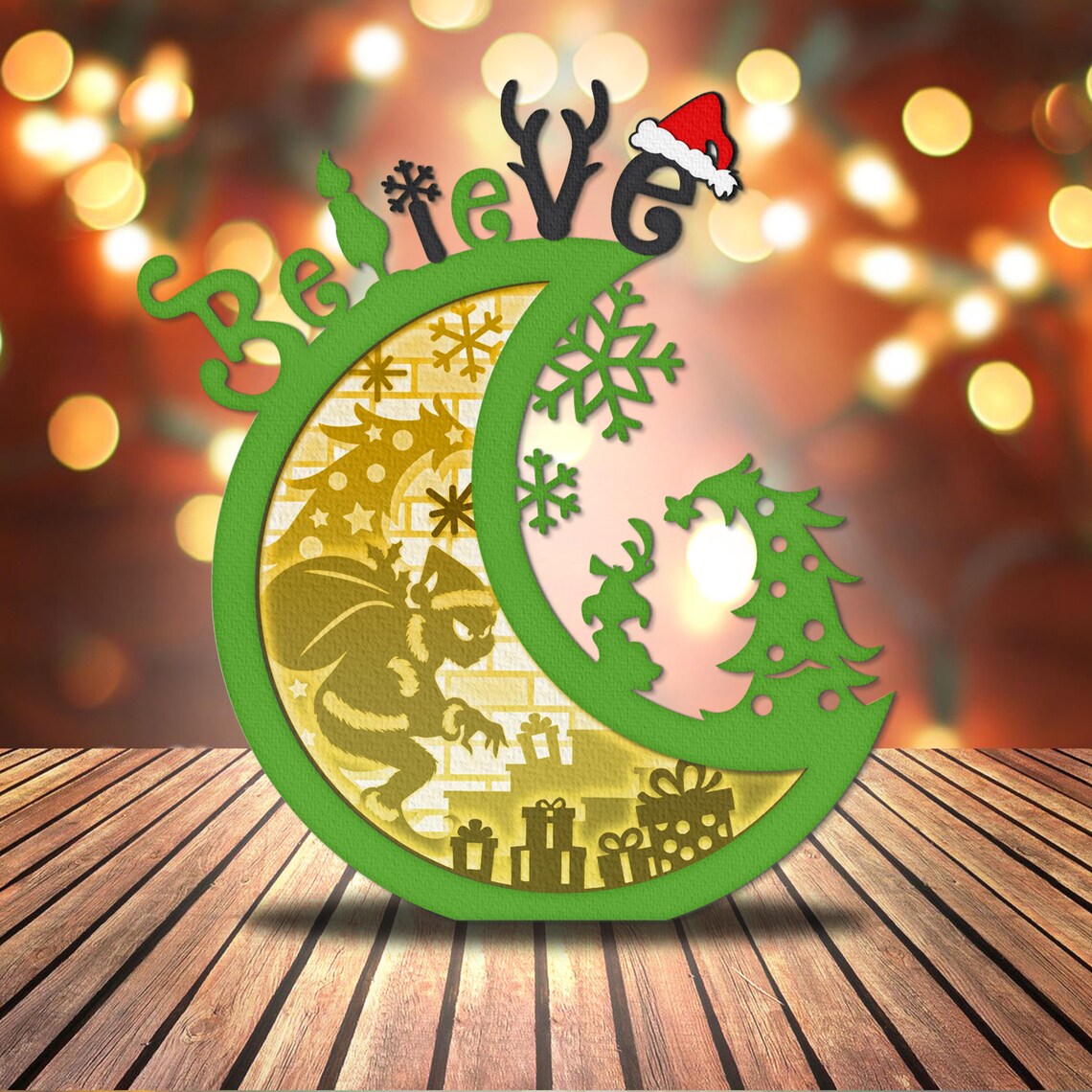 Cartoon Character Light Box Svg, Movie Character Christmas 3D Box, Moon ...