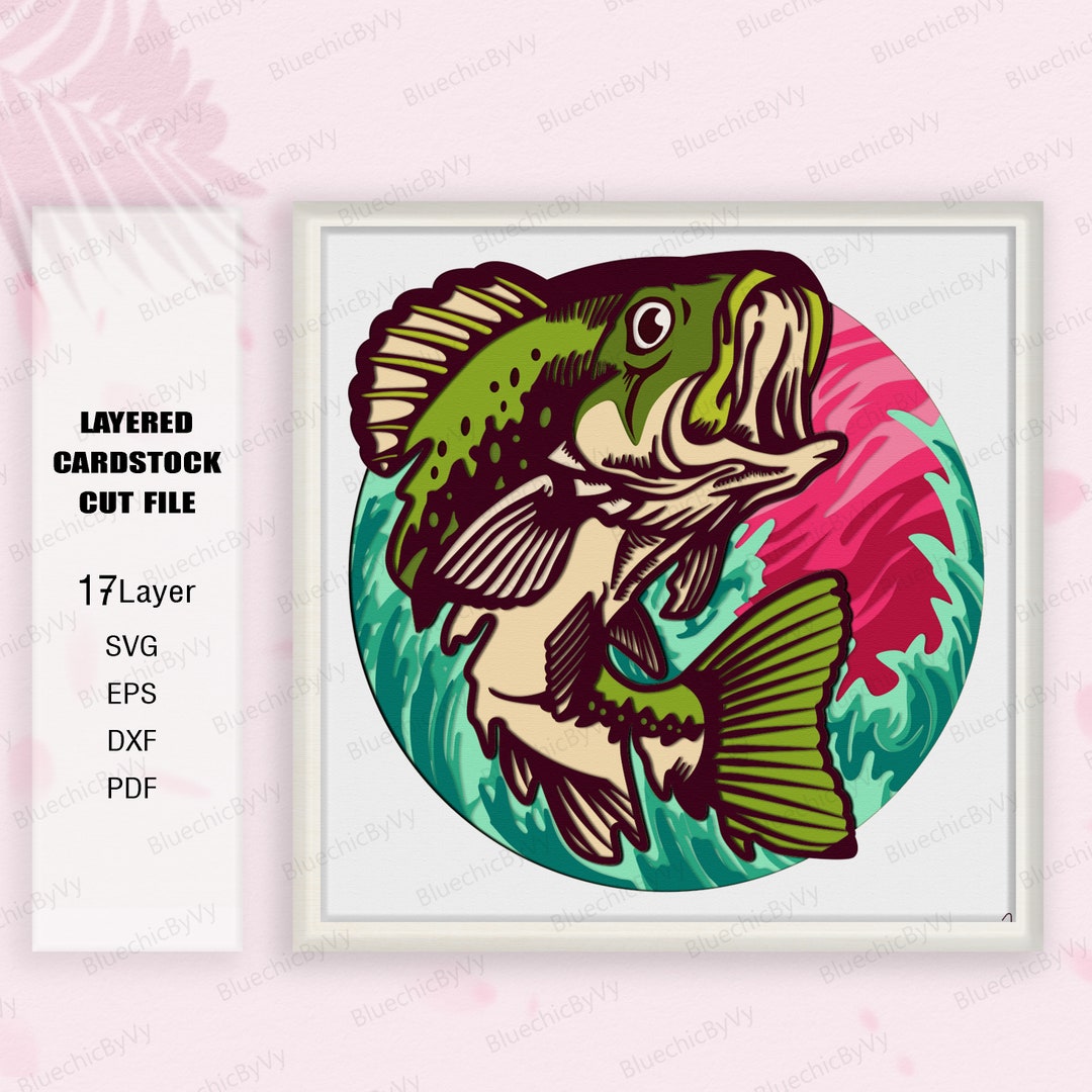 Fish Shadow Box SVG, Fish Shadow Box, Cute Fish 3D Box, Fish Gift, Fish ...