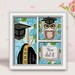 Graduate Boy Locs Hair Shadow Box Svg, Graduation Gift, Graduation Boy ...