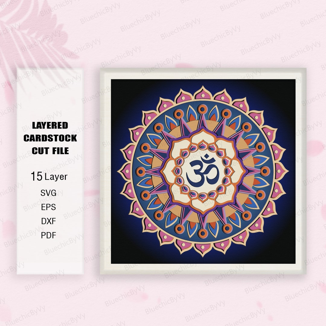 Om Aum Namaste Yoga Shadow Box Svg, Namaste Shadow Box, Yoga Light Box ...