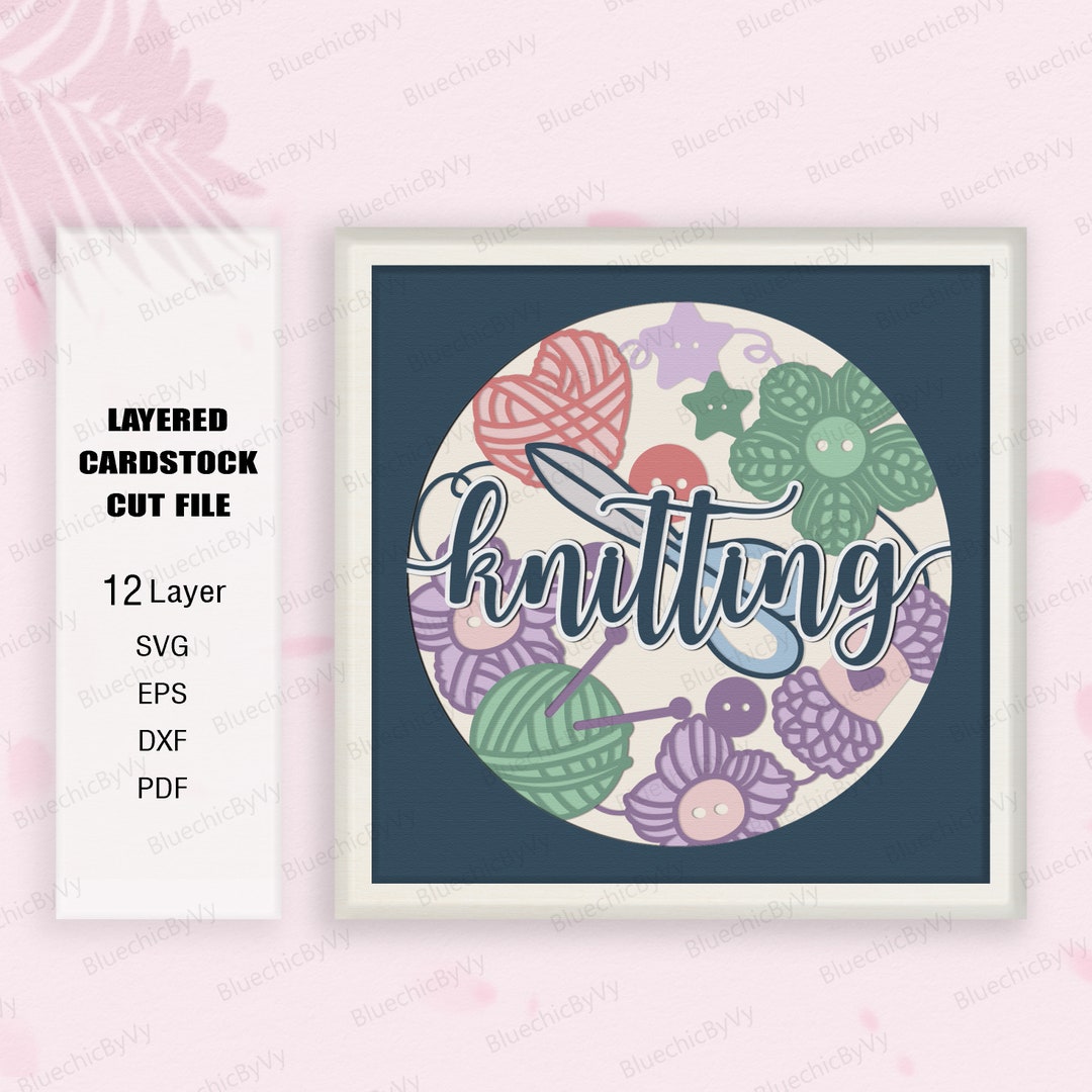 Knitting Shadow Box Svg, Knitting Hook Light Box Svg, Knitting Hook ...