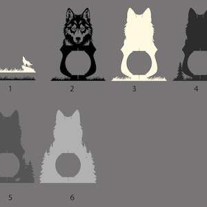 Wolf Light Box Svg, Wolf Shadow Box, Lantern Paper Cut, Wolf Lantern ...