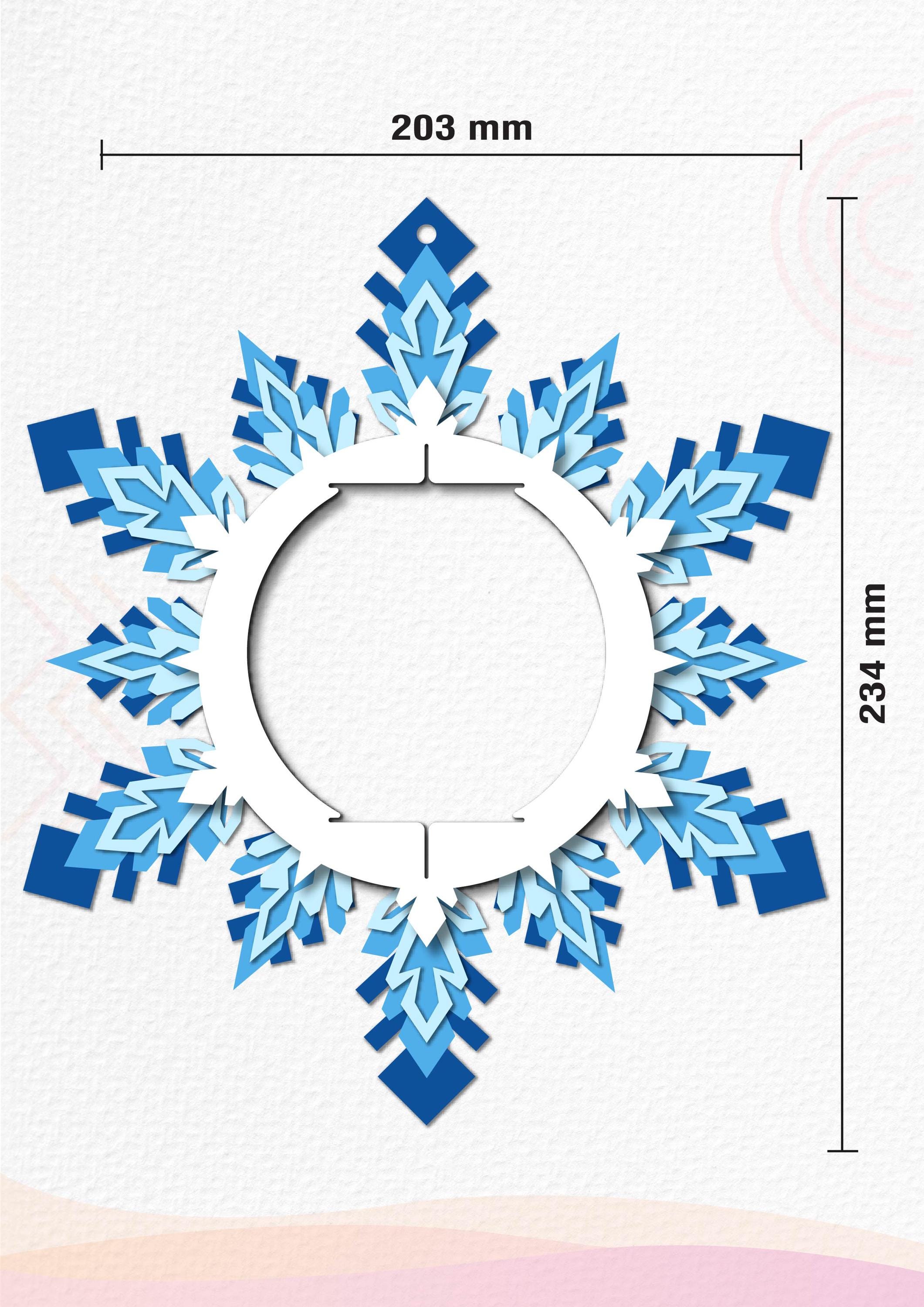 Snowflake Lantern Papercraft Set, Christmas Hanging Light Decor ...