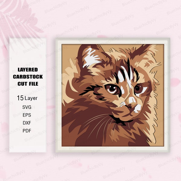 Cat Shadow Box Svg - Etsy Australia