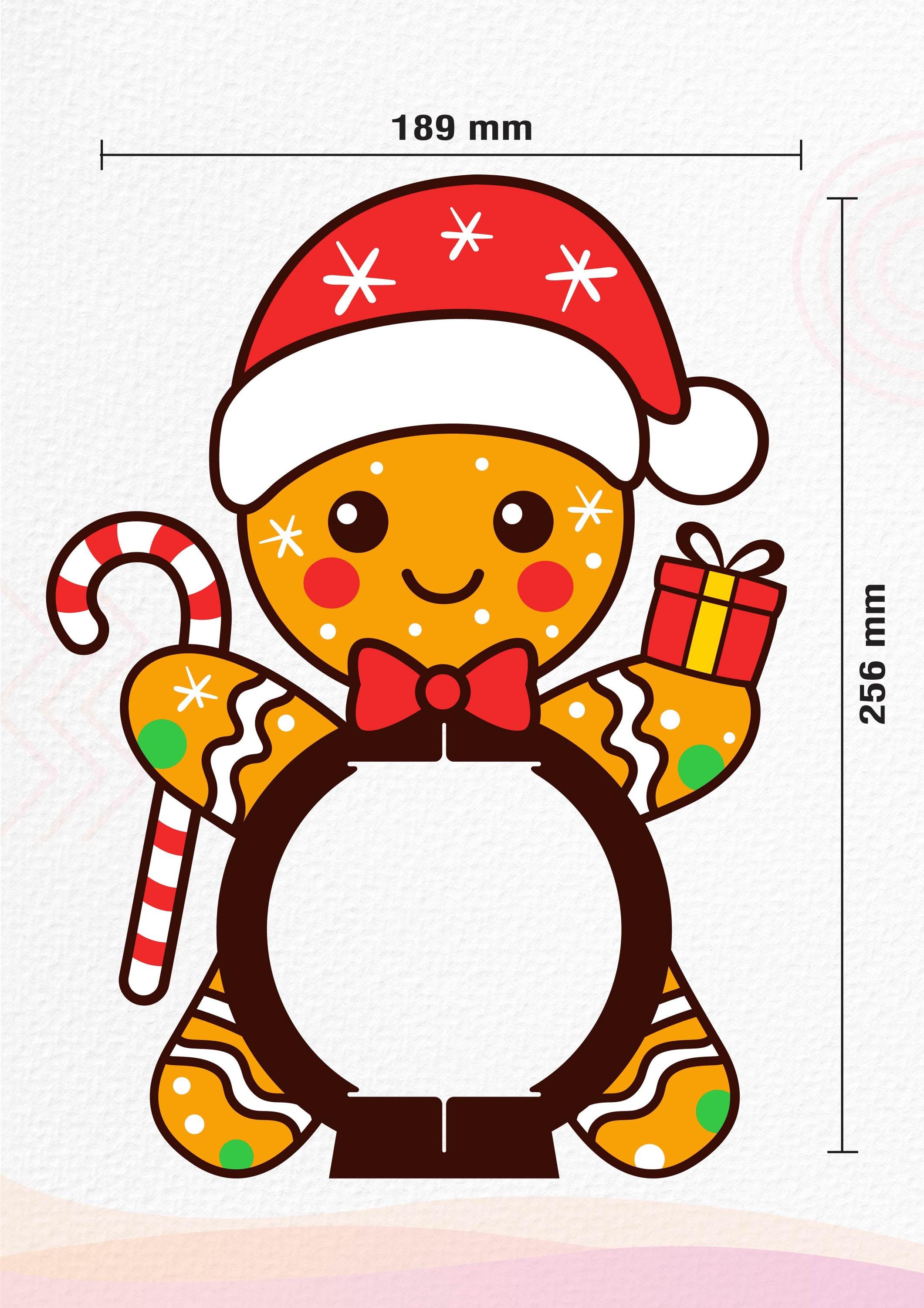 Gingerbread Cute Christmas Lantern Svg, Gingerbread Shadow Box, Lantern ...