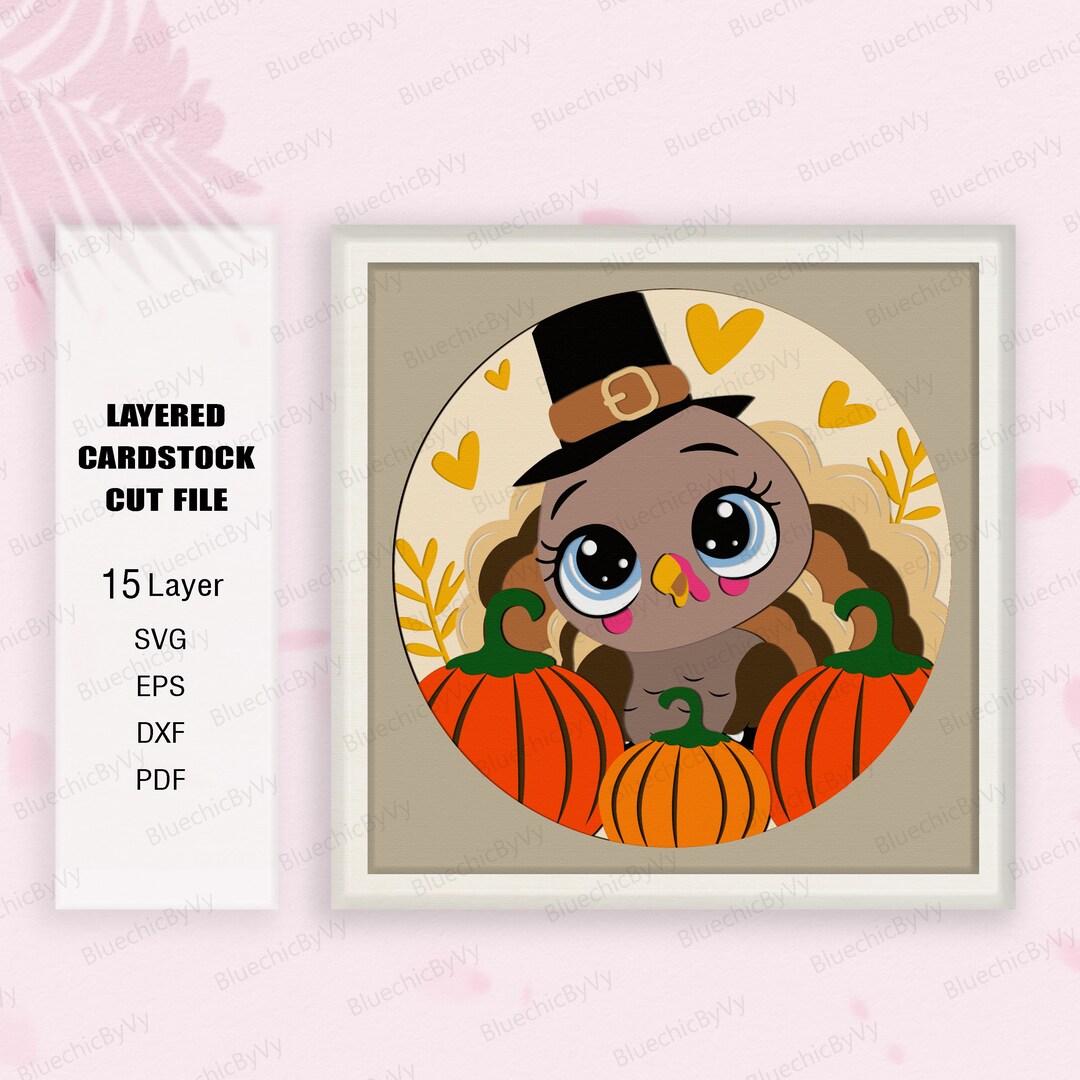 Turkey Thanksgiving Shadow Box SVG for Cricut Projects DIY ...