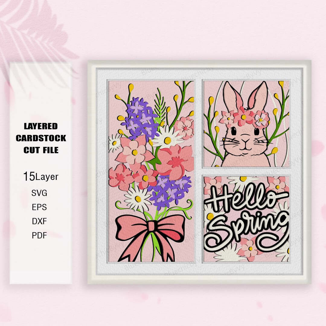 Flower Spring Shadow Box SVG, Flower Shadow Box, for Cricut, Flower ...