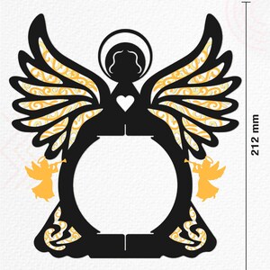 Christmas Angel Wings Light Box Svg, Christmas Angel Shadow Box, Angel ...