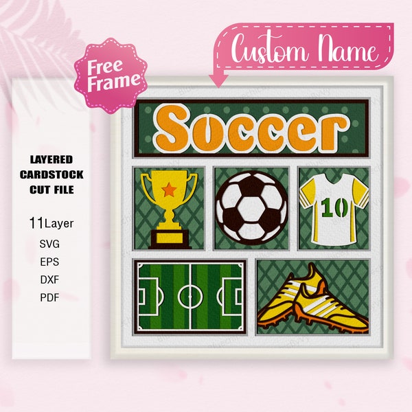 Soccer 3d Card - Etsy