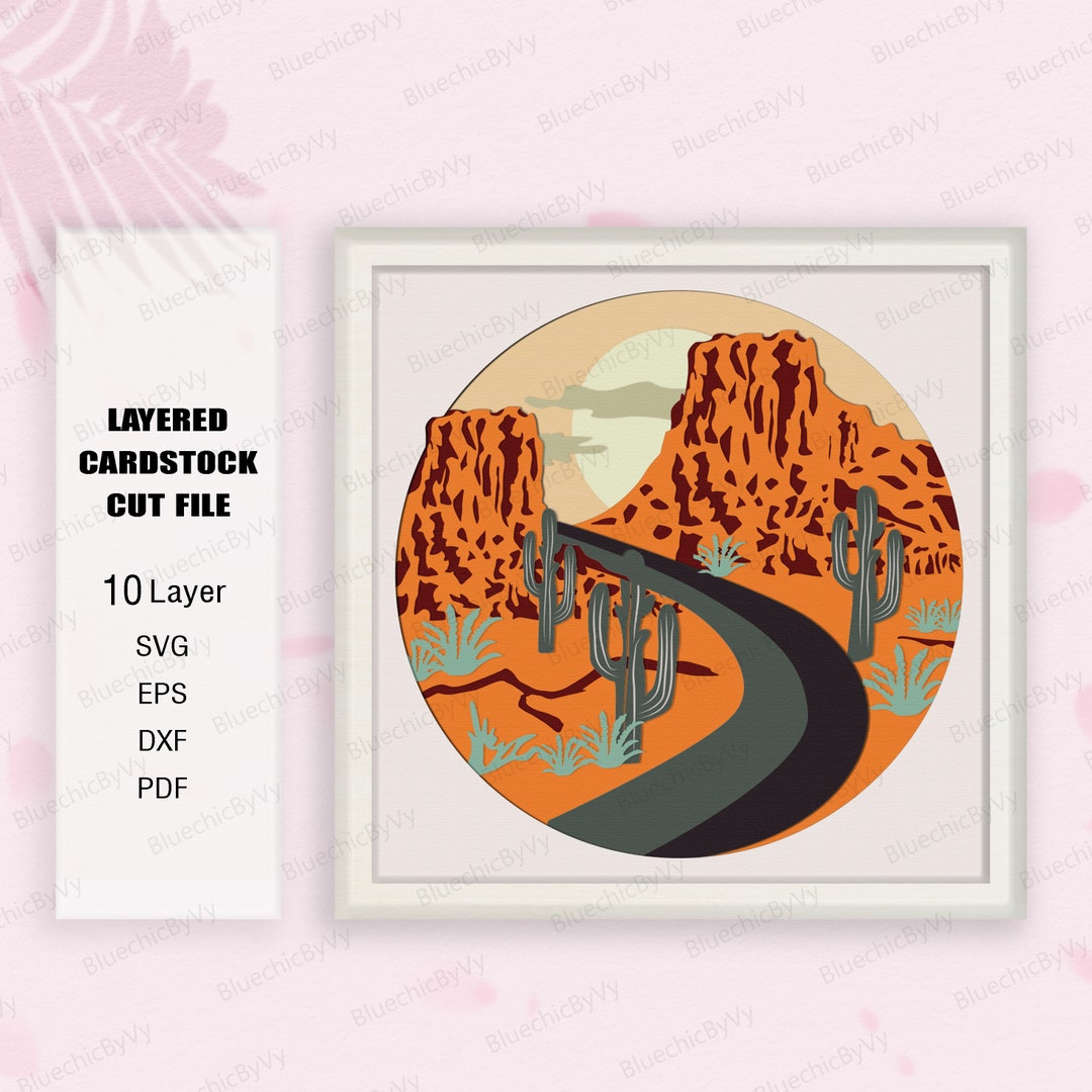 Desert Road Shadow Box, Desert Road Gift, Desert Road Light Box Svg ...