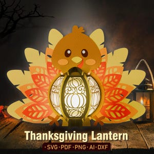 Bundle Thanksgiving Light Box Lantern Svg,pumpkin Shadow Box,lantern ...