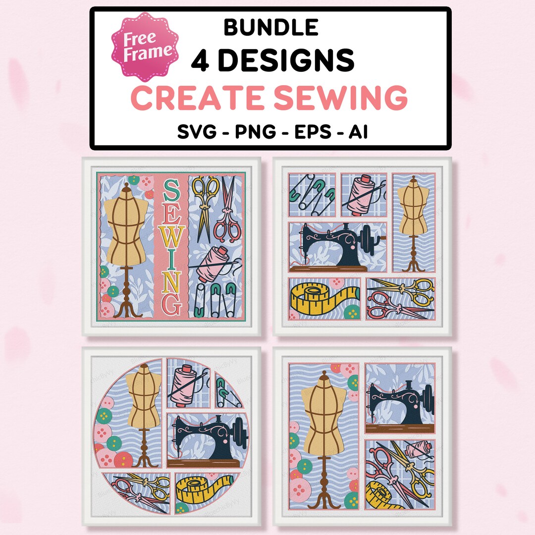 Bundle Create Sewing Machine Shadow Box, Sewing Lover Gift, Sewing ...