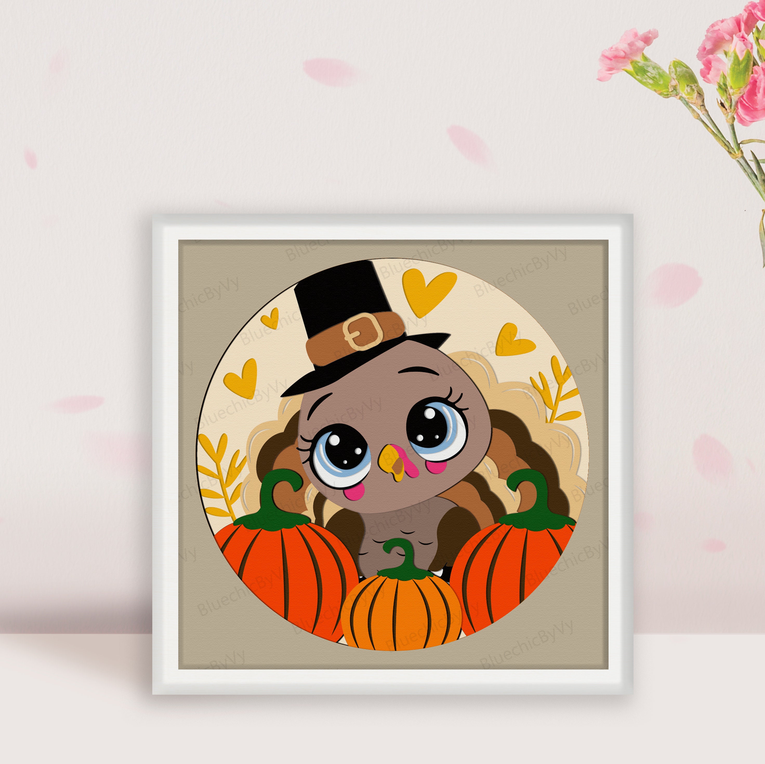 Turkey Thanksgiving Shadow Box SVG for Cricut Projects DIY ...