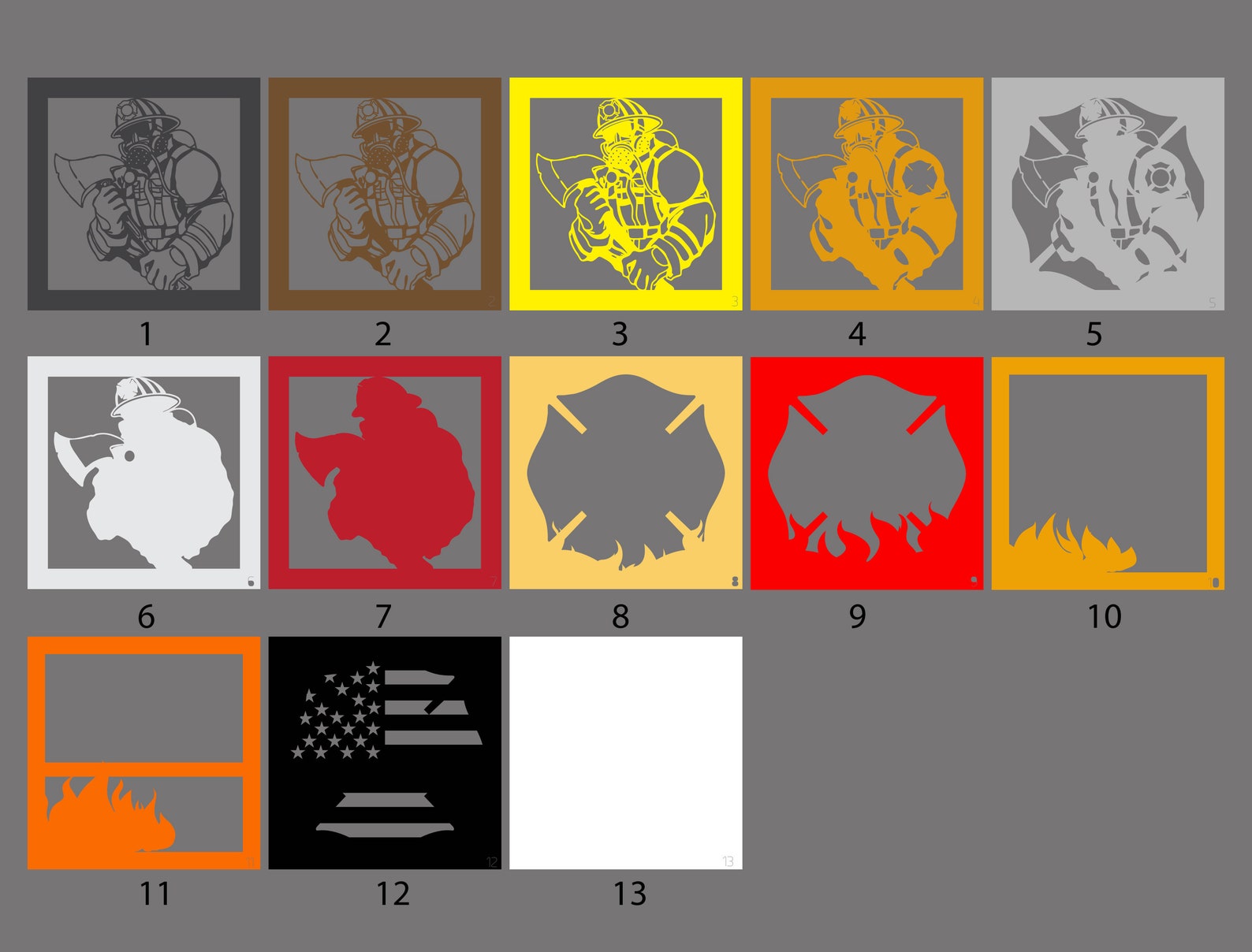Firefighter Shadow Box, Firefighter Shadow Box Svg, Firefighter Light ...