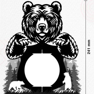 Bear Light Box Svg, Bear Shadow Box, Lantern Paper Cut, Bear Lantern ...