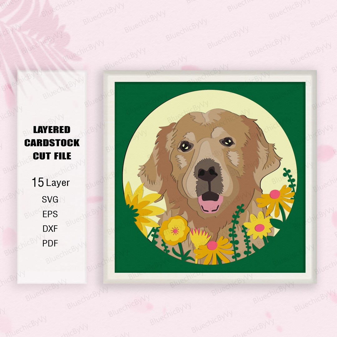 Golden Retriever Dog Shadow Box Svg,dachshund Shadow Box, for Cricut ...