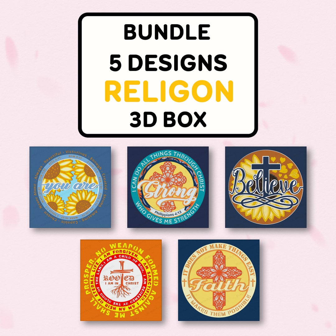 Bundle Religion Shadow Box SVG, for Cricut File, Religion Light Box Svg ...