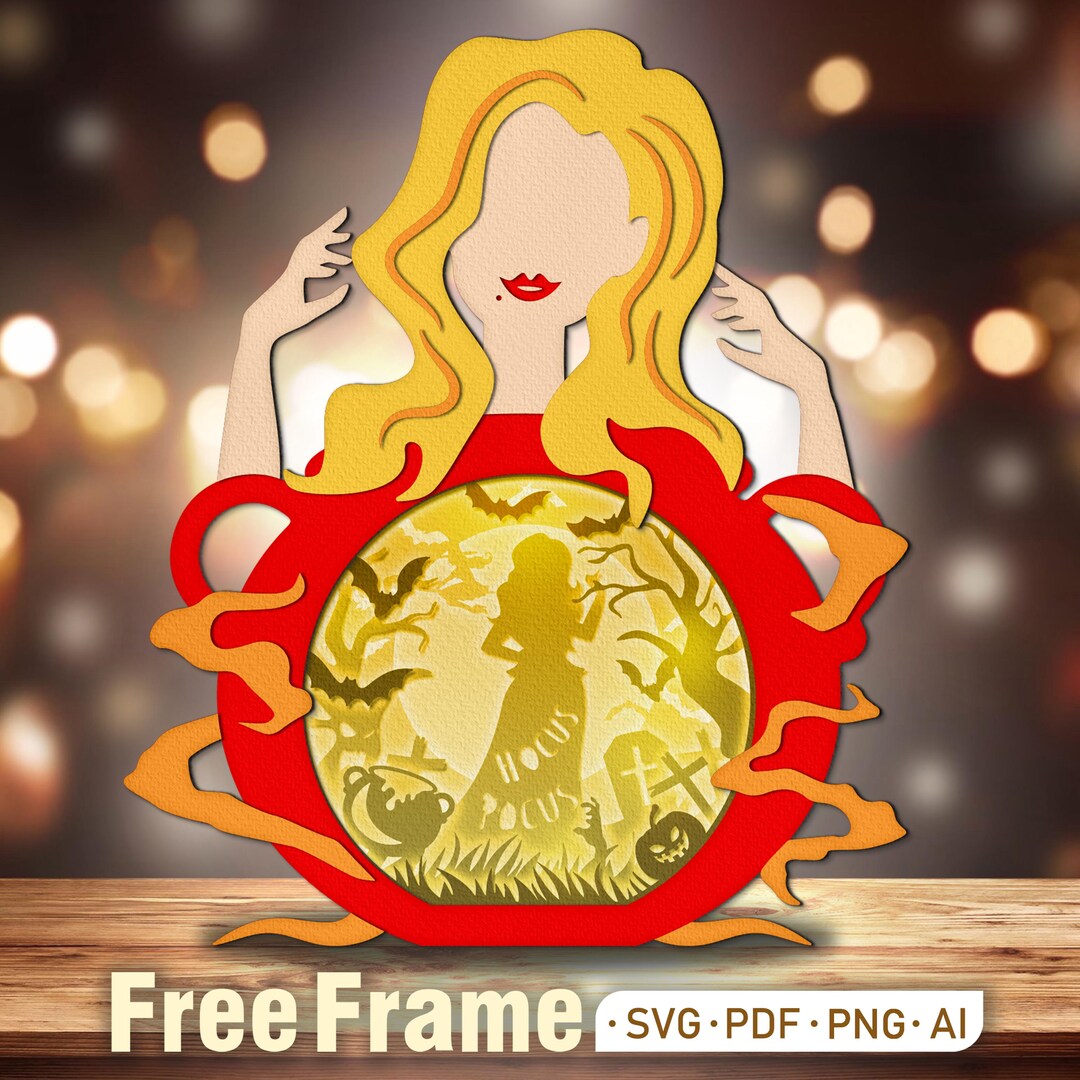 Hocus Pocus Light Box Svg, Hocus Pocus 3D Box, Halloween Shadow Box ...