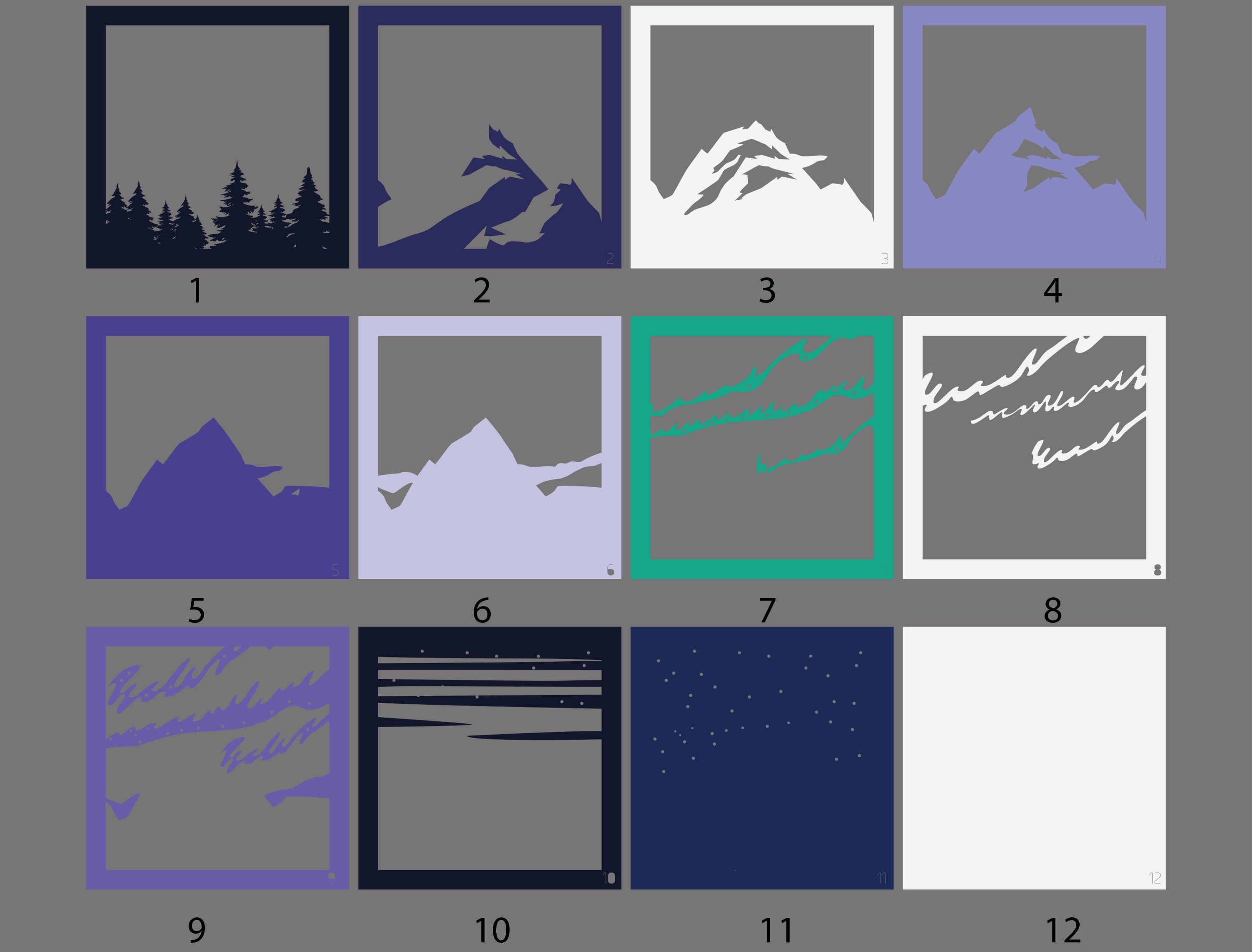 Northern Lights Shadow Box SVG for Cricut Projects DIY, Northern Lights ...
