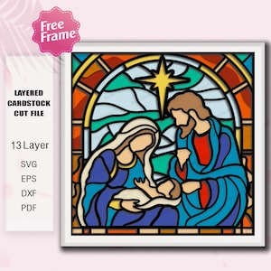 Stained Glass Nativity 3d File - Etsy UK