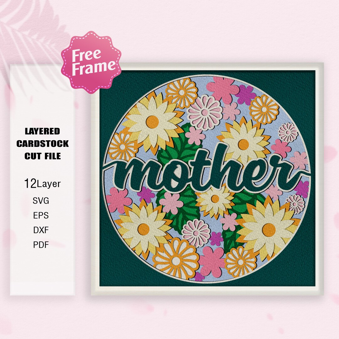 Mother's Day Shadow Box Svg, Mother Day Shadow Box, Mother Day Gift ...