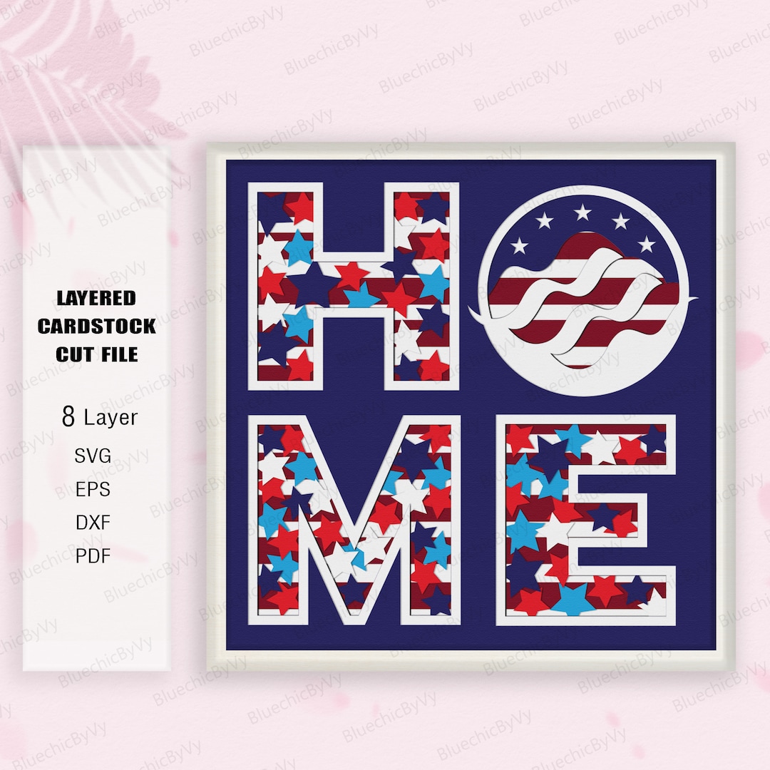Home 4th of July Independence Day Shadow Box, 4th of July Shadow Box ...