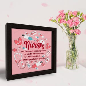 Nurse Shadow Box SVG, Medical Shadow Box, Gift for Nurse, for Cricut ...