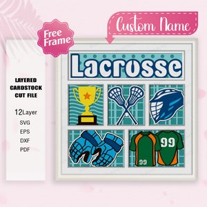 Personalized Lacrosse Shadow Box Svg, Lacrosse Light Box,lacrosse Gift ...