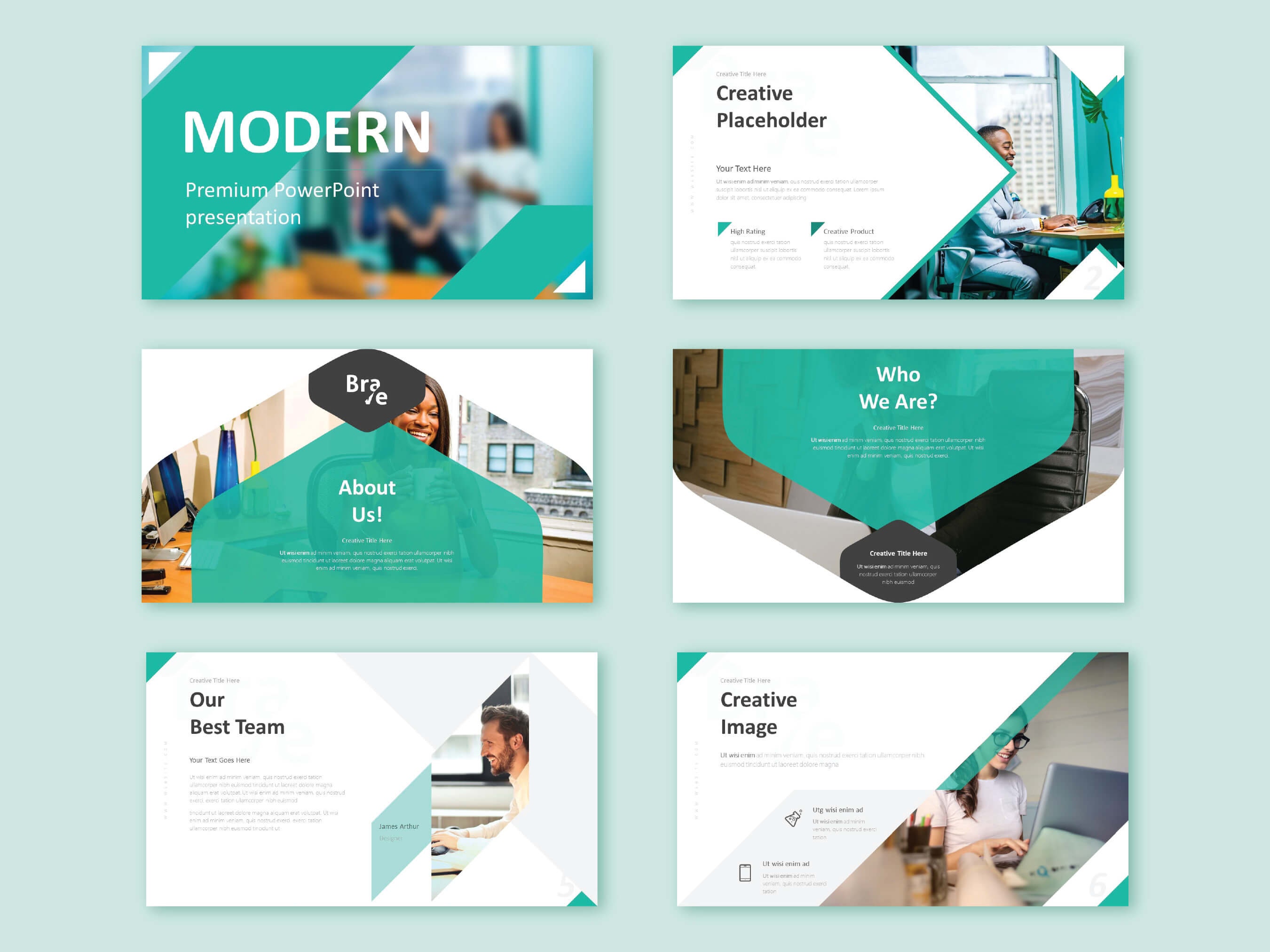 Modern Business Powerpoint Template, Editable Slides (digital Download ...
