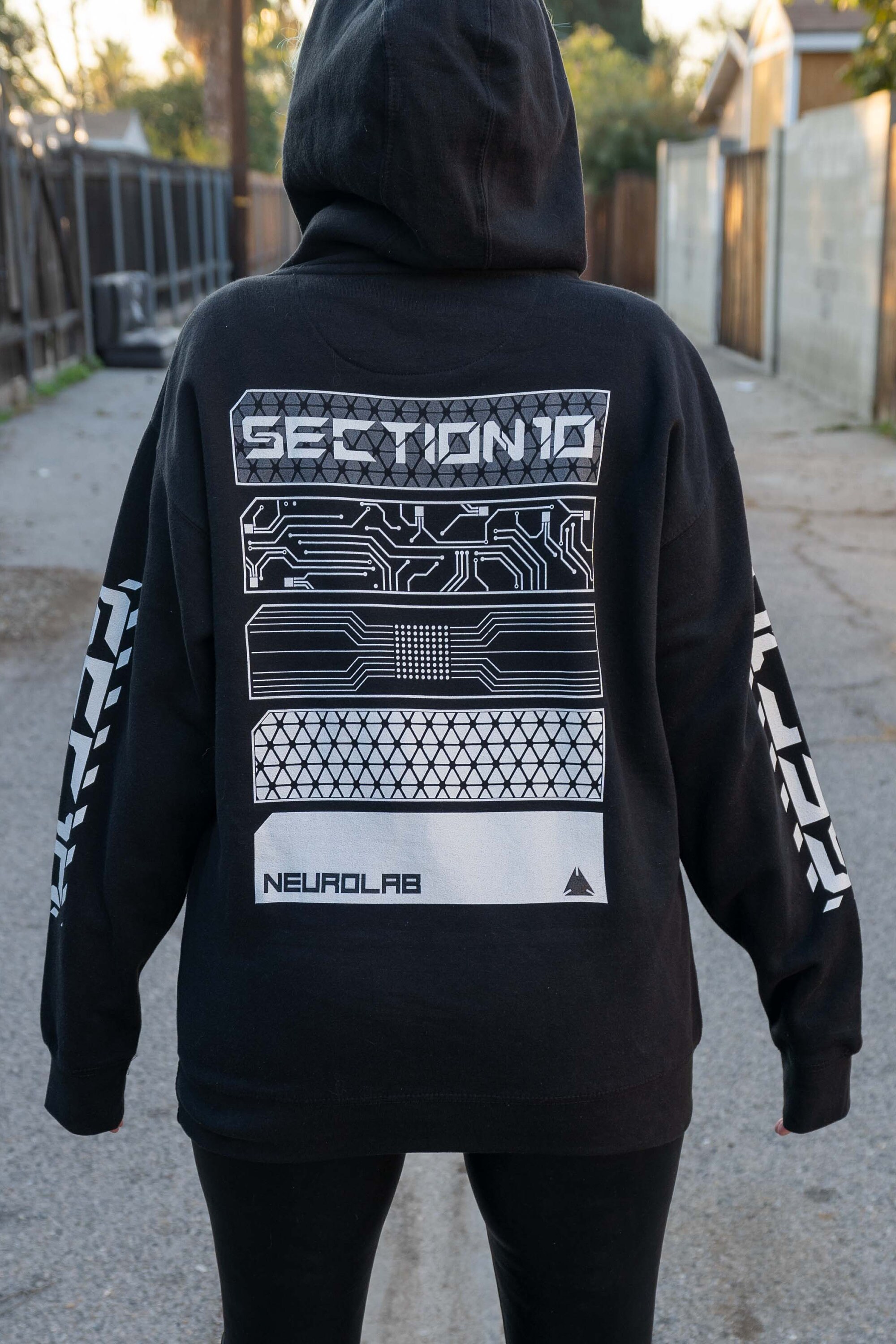 Section 10 // Hoodie // Circuits // Cyberpunk Sci-fi Hoodie ...