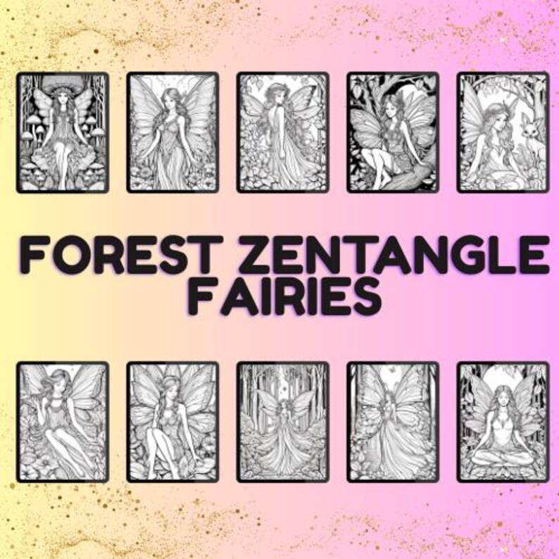 Zentangle Fairy Coloring Pages | Intricate Fantasy Fairy Designs ...