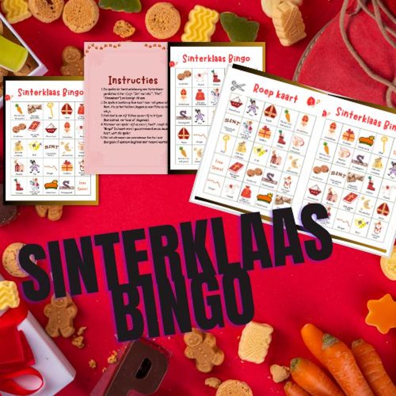 Sinterklaas Bingo – 30 Unique Bingo Cards | Printable Sinterklaas Game ...