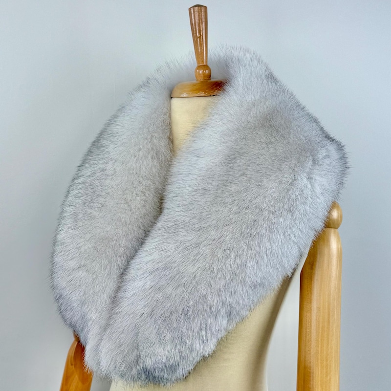 Vintage Fur White Gray - Etsy