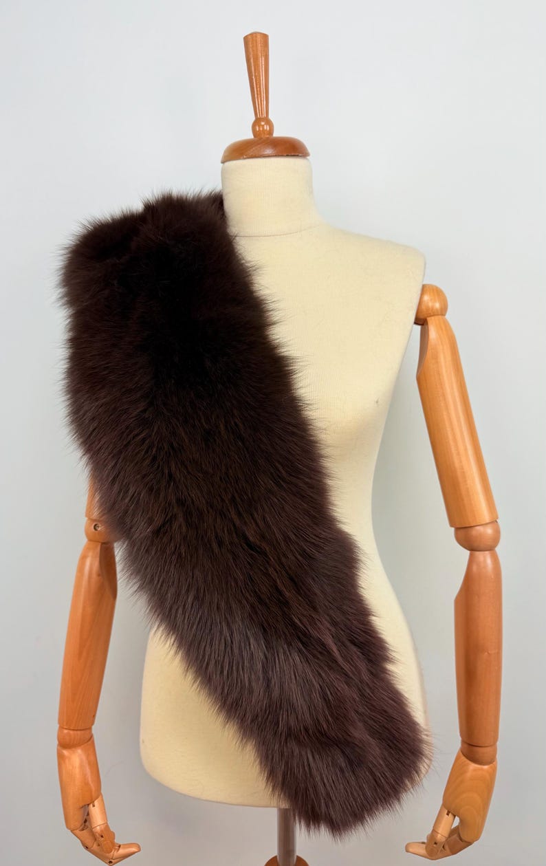 Brown Fox Fur Collar: Real Fur Extra Long Luxury Stole - Etsy