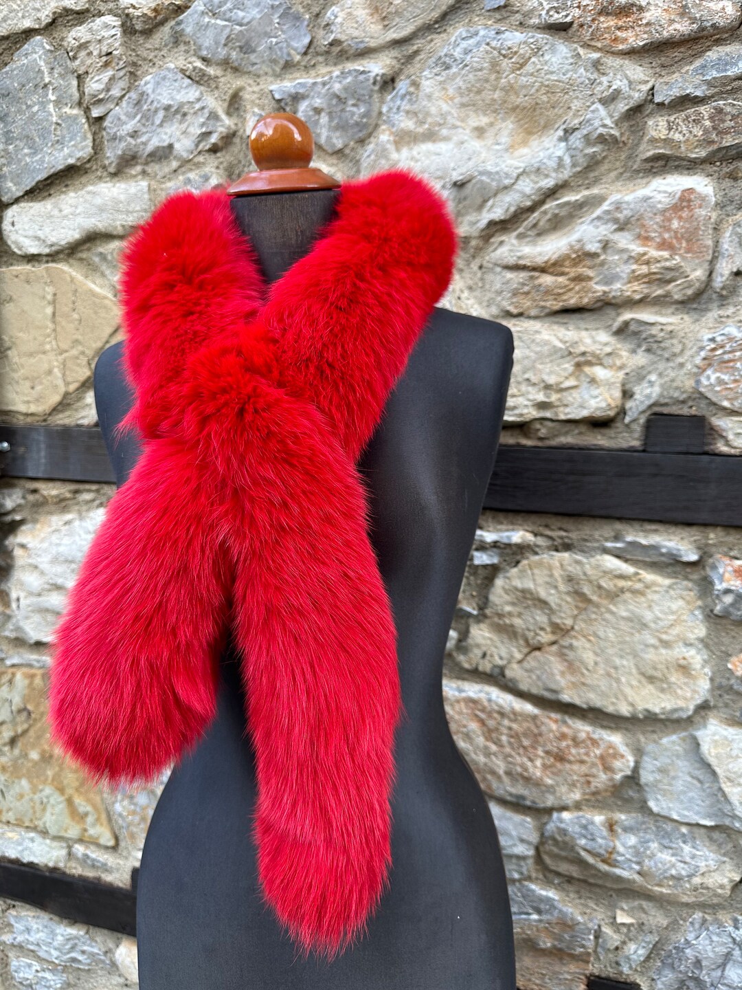 Fur Scarf, Red Fox Fur Scarf, Genuine Fur - Etsy