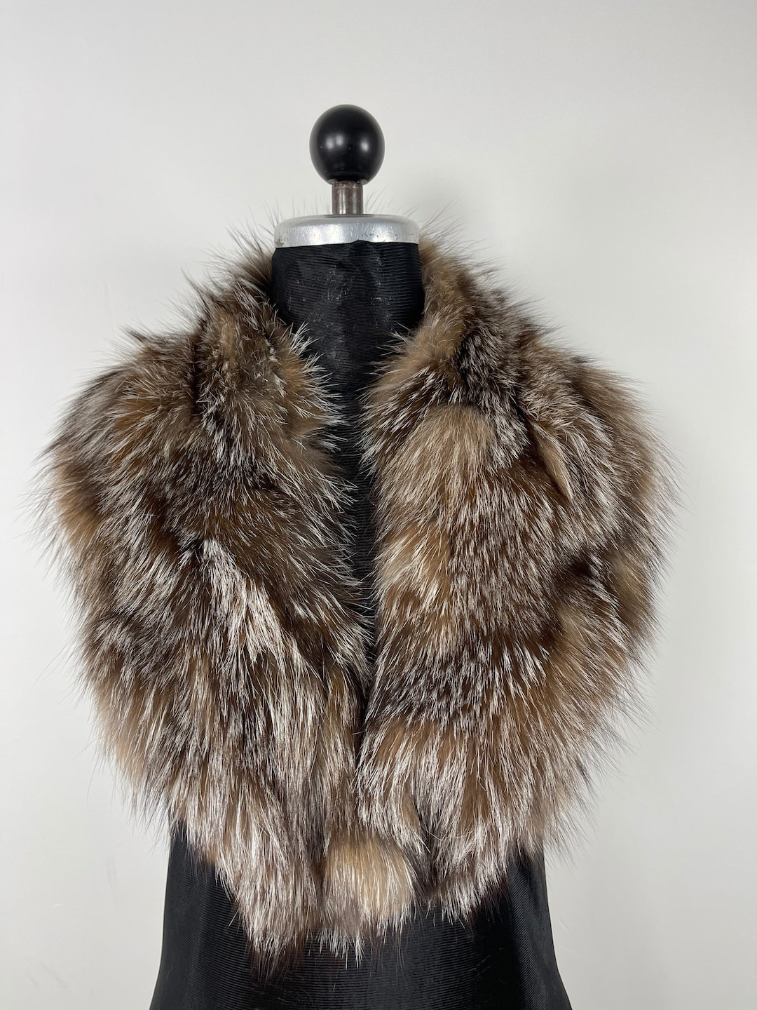 Genuine Fur Fox Collar, Real Fur Collar, Fur Stole, Luxury Fox Fur ...