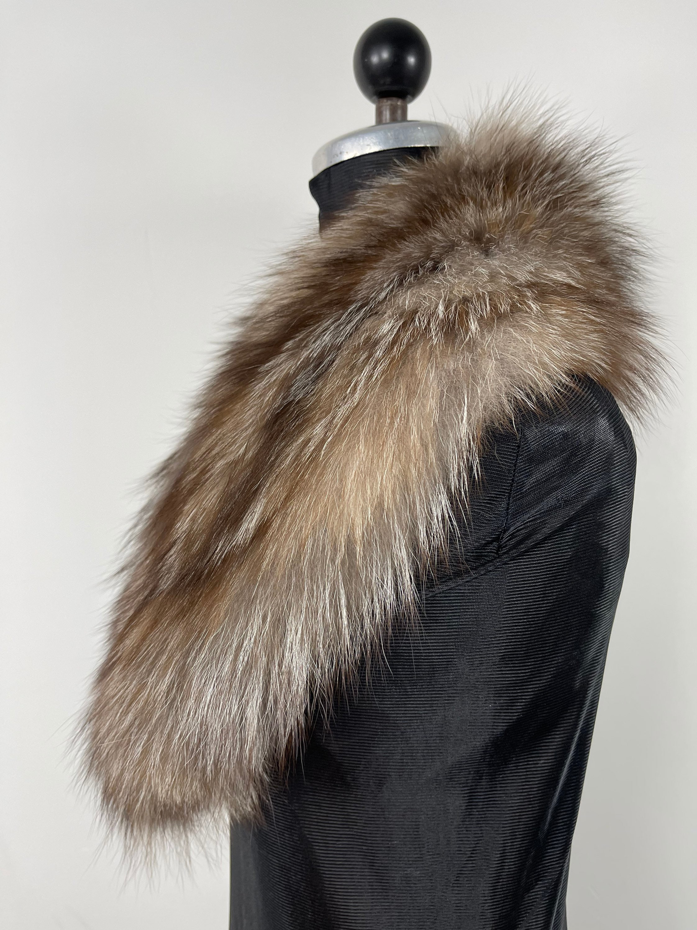 Genuine Fur Fox Collar, Real Fur Collar, Fur Stole, Luxury Fox Fur ...