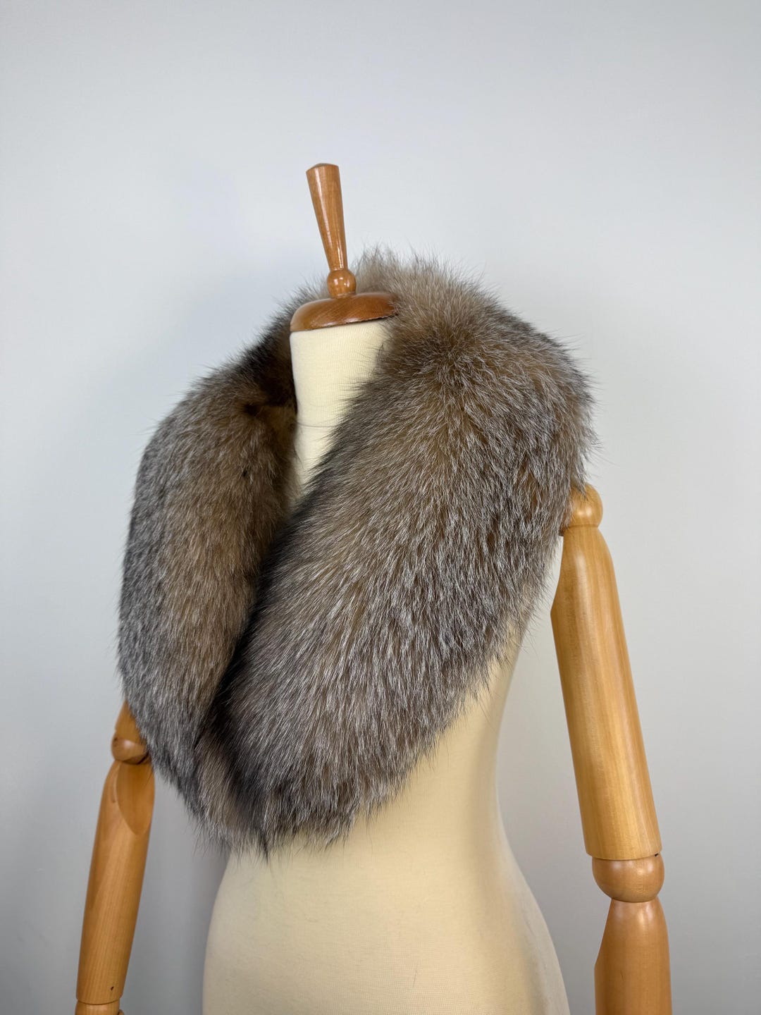 Crystal Fox Fur Collar: Real Fur Stole for Coat - Etsy