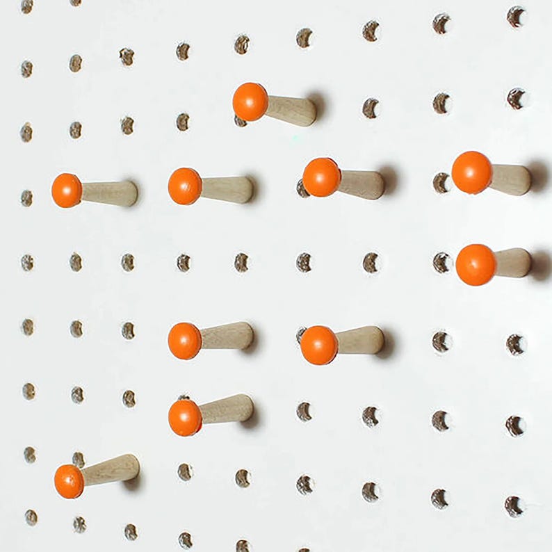 Wooden Pegboard Peg Pack - Etsy