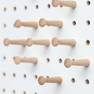 Wooden Pegboard Pegs Pack of 10 - Etsy