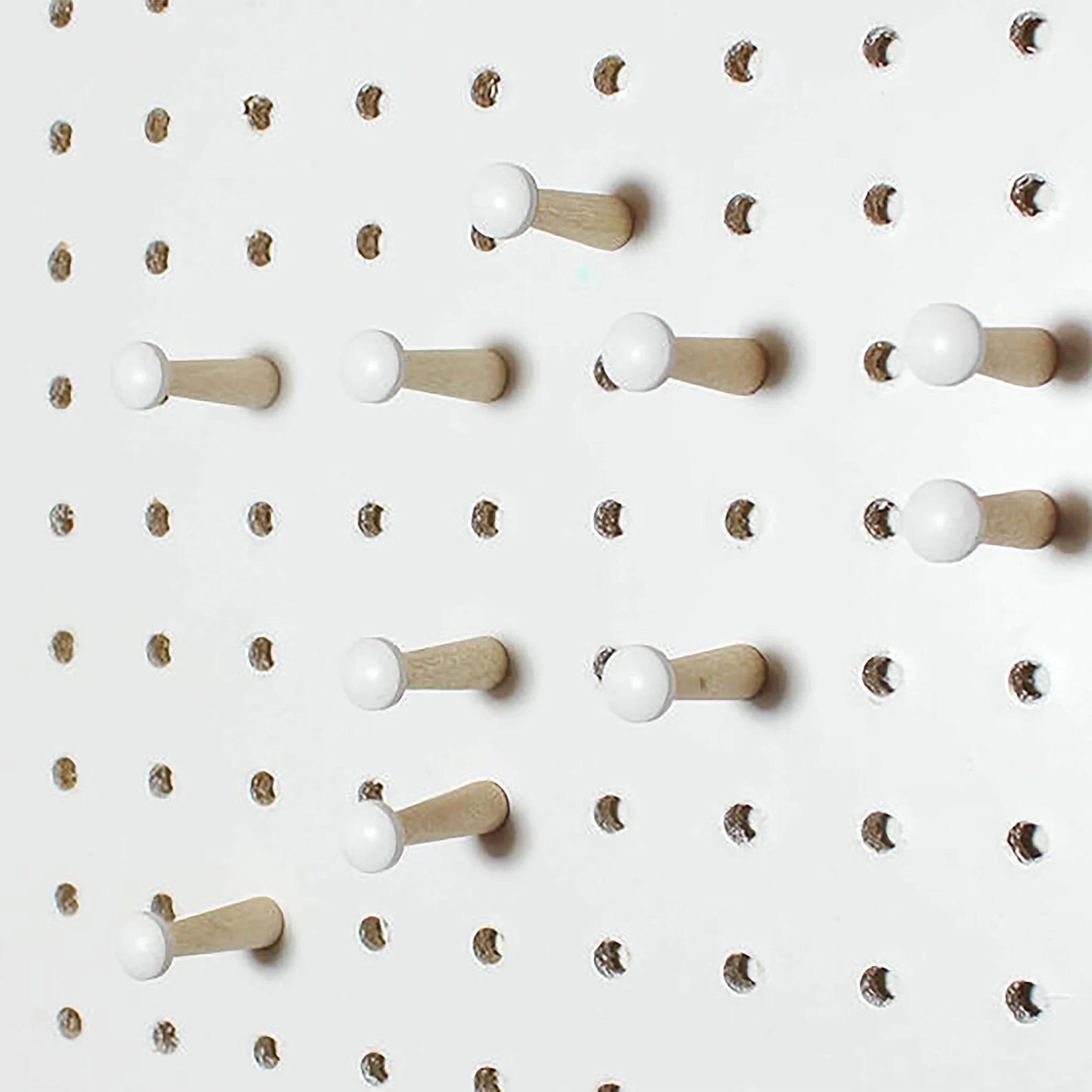 Wooden Pegboard Peg Pack - Etsy