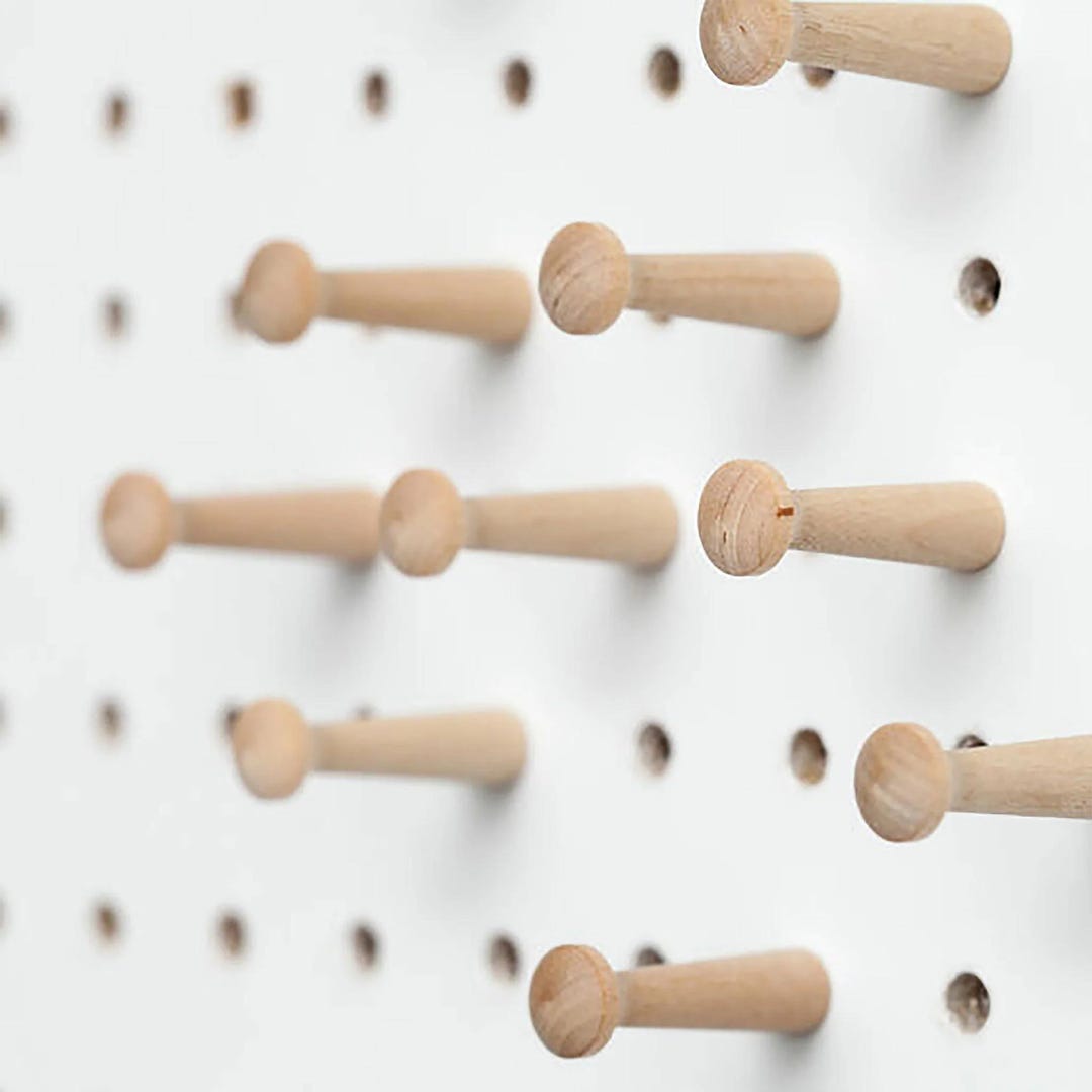 Wooden Pegboard Peg Pack - Etsy