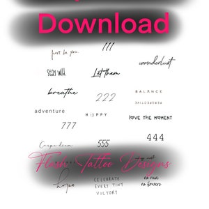 50 Mini Tattoo Flash Sheet Stencil Ready-to-use, Easy-to-apply - Etsy