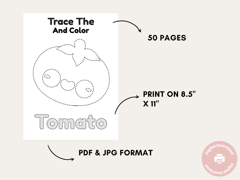 50 Preschool Line Tracing Worksheets Bundle, Printable Shape Worksheets ...